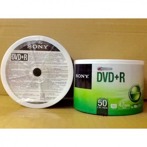 SONY DVD+R 4.7GB 120MIN 16X BULK 50 UNIDADES 50DPR47SB